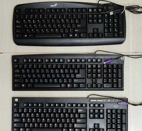Компьютерные клавиатуры PS/2 USB genius BTC Oklick