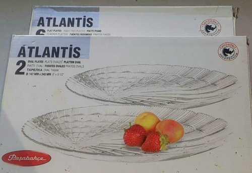2 набора тарелок из закаленного стекла Атлантис