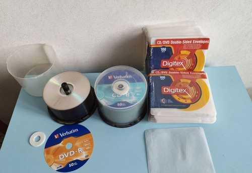 Диски CD-R и DVD-R Verbatim и конверты для дисков