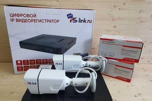 Набор видеонаблюдения Ip на 2 камеры PS-Link