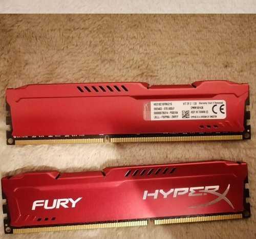 Оперативная память 8Гб DDR3 Hyperx Fury HX318C10FR
