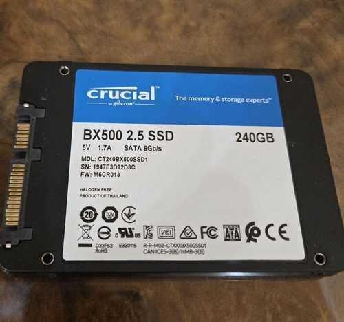 Ssd диск Crucial BX500 240gb