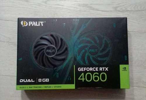 Видеокарта Palit geforce RTX 4060 dual 8Gb