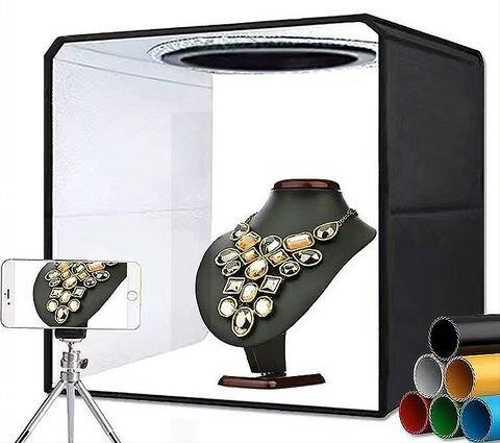 Лайткуб фотобокс-студия с LED подсветкой (25см)