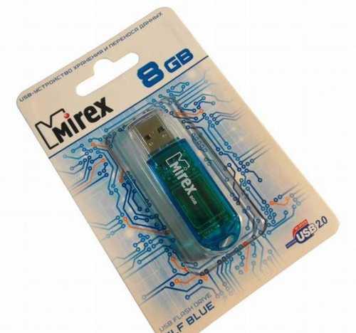 USB флешка Флешка 8 гб Mirex Elf Blue