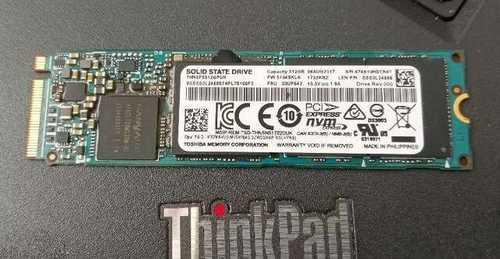 Ssd m2 nvme/pci-e 512g Toshiba ресурс 100/Япония