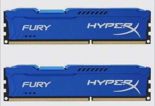 Fury HyperX DDR3 1866 мгц 2х8 гб