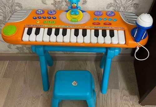 Детский синтезатор пианино с микрофоном baby GO