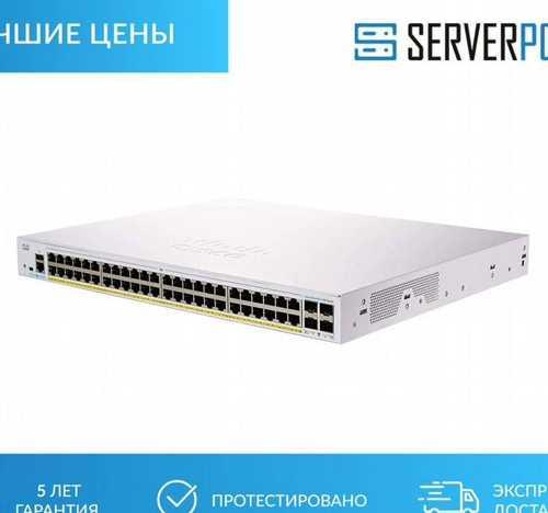 Коммутатор Cisco CBS250 SMART 48-port GE, PoE, 4x1