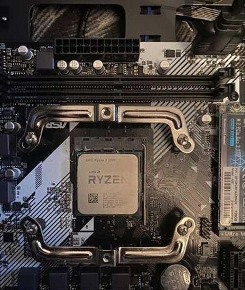 Ryzen 3500 + материнка asrock B450M-HDV + ssd m2