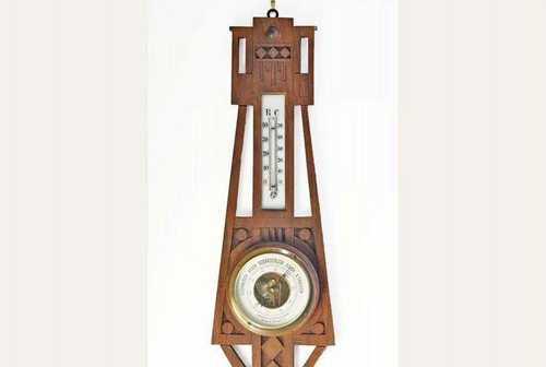 Старинные барометр + термометр Германия
