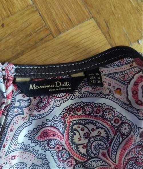 Шёлковое платье massimo dutti
