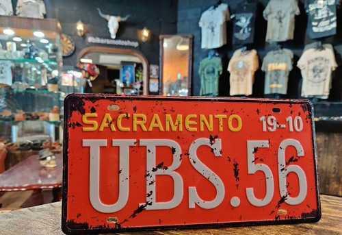 Авто-номер металлический Sacramento UBS 56