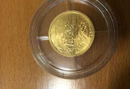 Золотая монета Олимпиада Сочи 2014