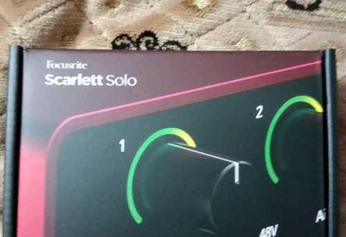 Звуковая карта focusrite scarlett solo 4 gen