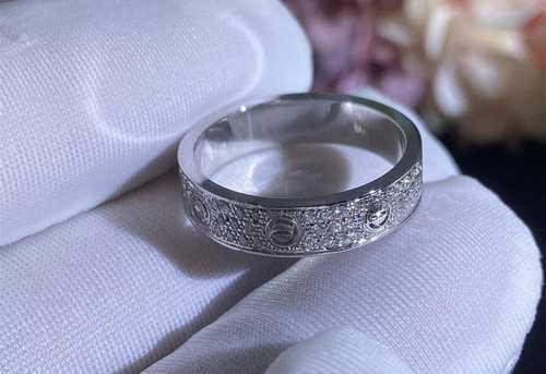 Кольцо Cartier Love, белое золото 0,4ct