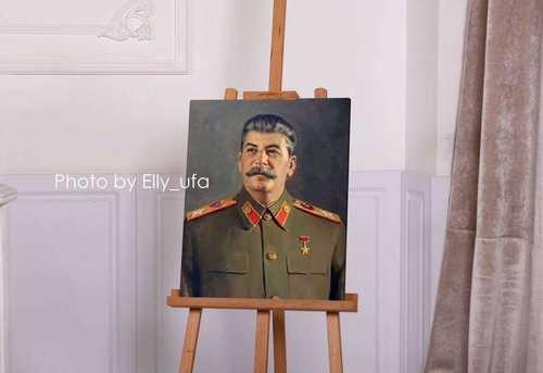 Портрет Сталина на холсте