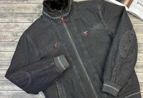 Джинсовая куртка с мехом Kiton