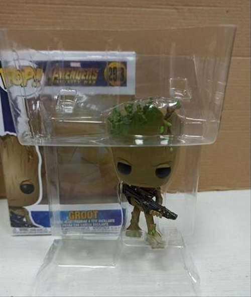 Фигурка Funko POP Bobble Marvel Groot w/Blaster б