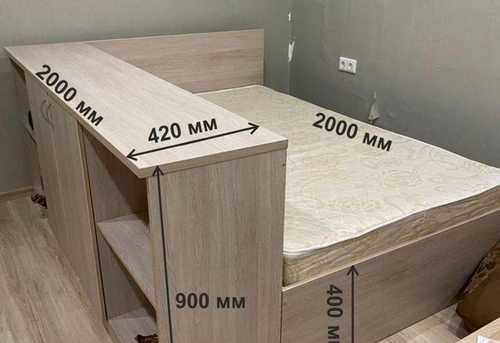 Кровать 120 см с матрасом бу