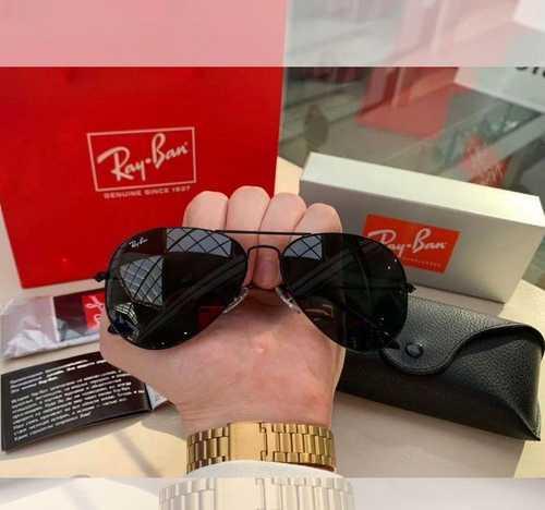 Солнцезащитные очки ray ban aviator черные