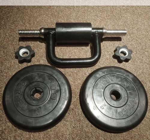 Гиря разборная barbell atlet 14 кг Чёрная