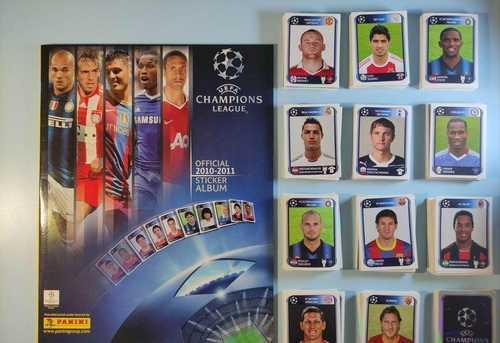 Альбом+полный сет наклейки panini лч 2010-2011