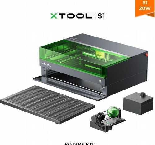 XTool S1 20W Rotary Kit Лазерный резчик и гравер