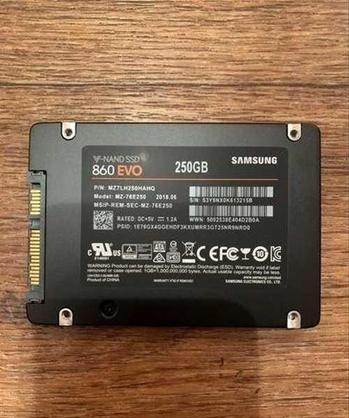 Жесткий диск samsung SSD 860 EVO 250 GB