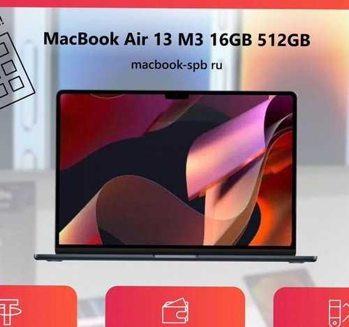 Apple MacBook Air 13 m3 16gb 512gb сша/Ростест