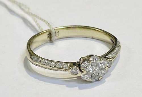Золотое кольцо с бриллиантом (55840)*