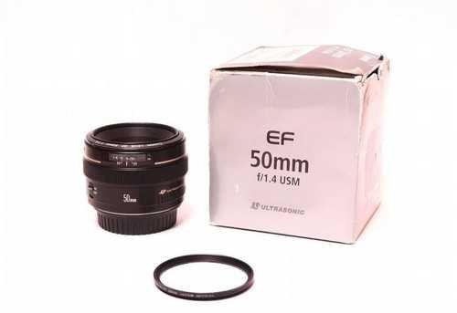Объектив Canon EF 50mm f 1.4 USM (sn9322) + фильтр