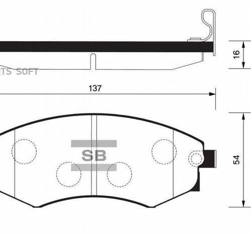 Sangsin brake SP1065 Колодки торм.пер