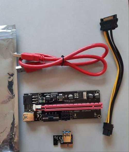 Райзер для видеокарты PCIe Riser ver 006S майнинг