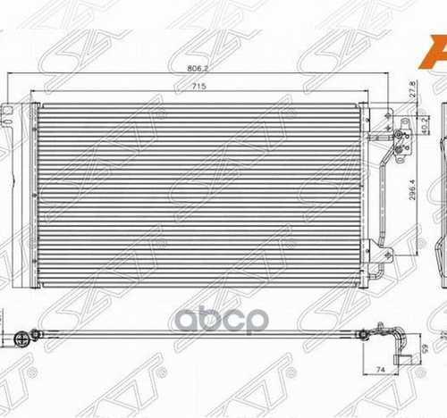 Радиатор кондиционера Volkswagen Transporter 03