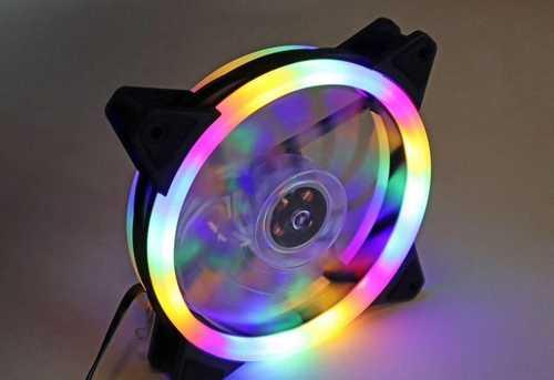 Вентилятор c подсветкой RGB прозрачный 120 мм