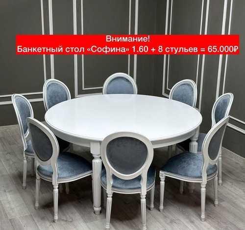 Стол и стулья "Софина" новые