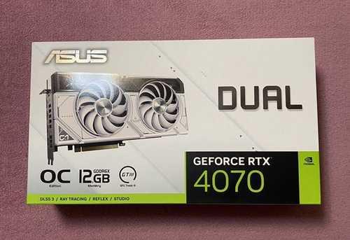 Видеокарта RTX Asus Dual White 4070 12Gb Новая