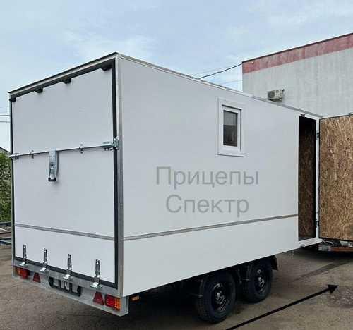 Прицеп фургон бытовка 4х2х1.9 с трапом