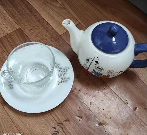 Набор посуды чайник заварочный и кружка
