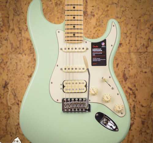 Fender Am Performer Strat HSS Satin Surf Green