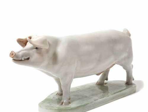 Фарфоровая фигура "Боров (свин)". Royal Copenhagen