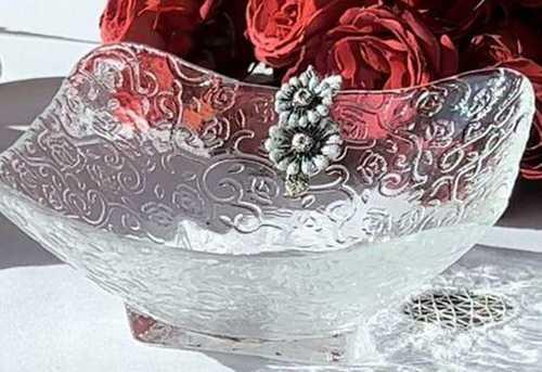 Салатник,вазочка хрусталь подарок Valenti Италия