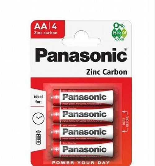 Батарейка Panasonic R6 Zinc Carbon AA (4 штуки)