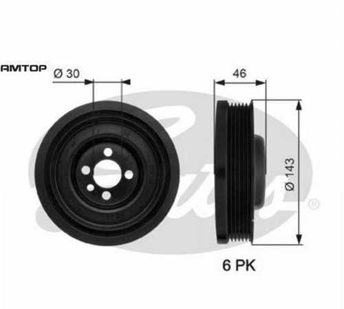 Gates TVD1040 Шкив коленвала 7845-10052