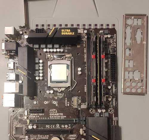 Комплект gigabyte GA-H170-D3H   i5-6500   ddr4 16