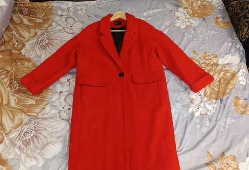 Пальто женское красное, 44 размер
