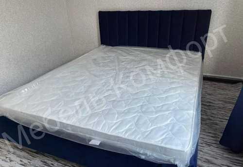 Кровать двуспальная с мягкой спинкой/для санатория