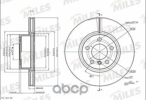 Диск тормозной передний Bmw X3 F25 (TRW DF6220S