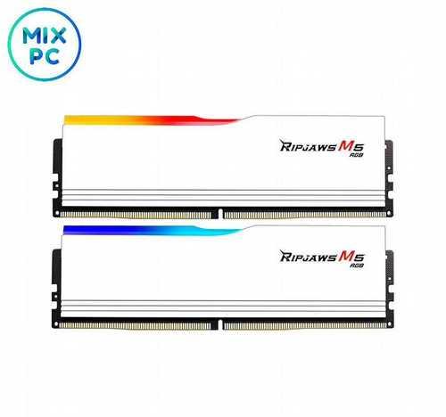 Оперативная память DDR5 64GB (2x32GB) 5200MHz G.Skill ripjaws M5 RGB White